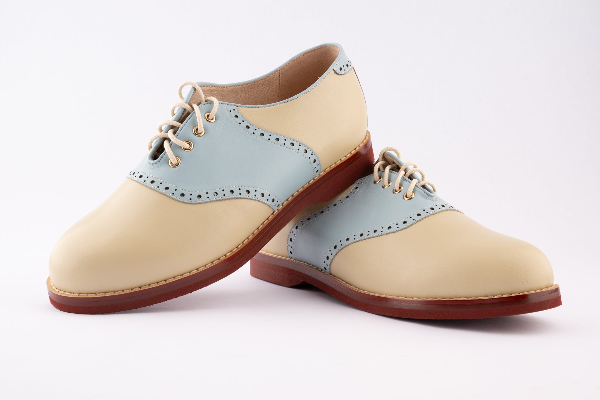 Ladies' Saddle Shoe - Light Blue/Cream – Rocket Originals