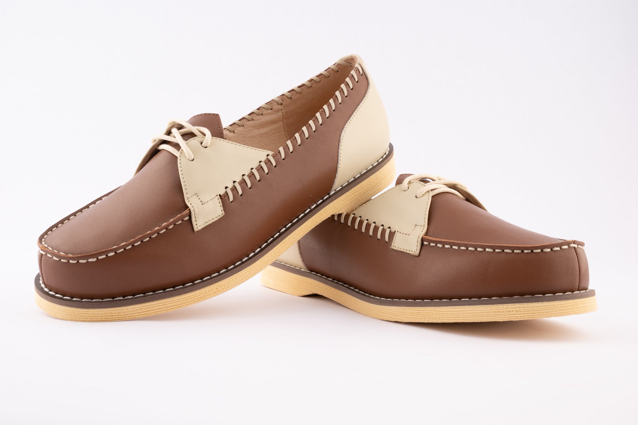 Mitzi - Brown & Cream Leather – Rocket Originals